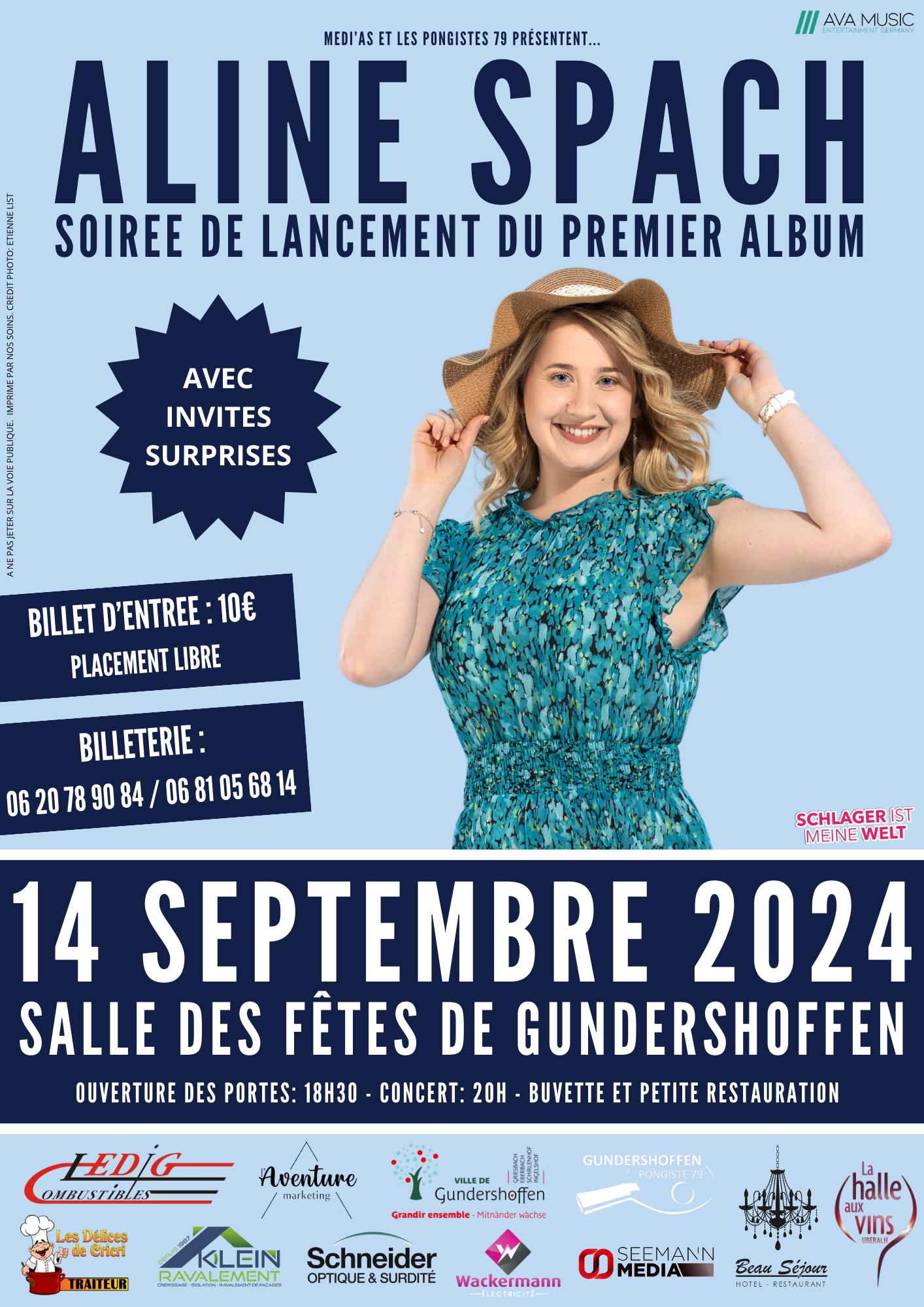 ALINE SPACH - SOIREE DE LANCEMENT DE SON PREMEIR ALBUM - Gundershoffen
